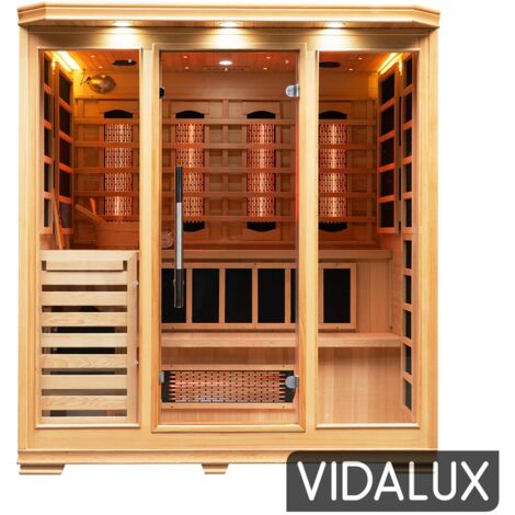 Vidalux 4-5 Person Hybrid Bench Sauna With Traditional & Full Spectrum ...