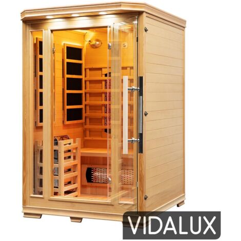 Vidalux 2 Person Hybrid Sauna With Traditional & Full Spectrum Infrared ...