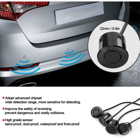 Einparkhilfe-Kit mit Rückfahrradar und Parksensor mit akustischem Alarm