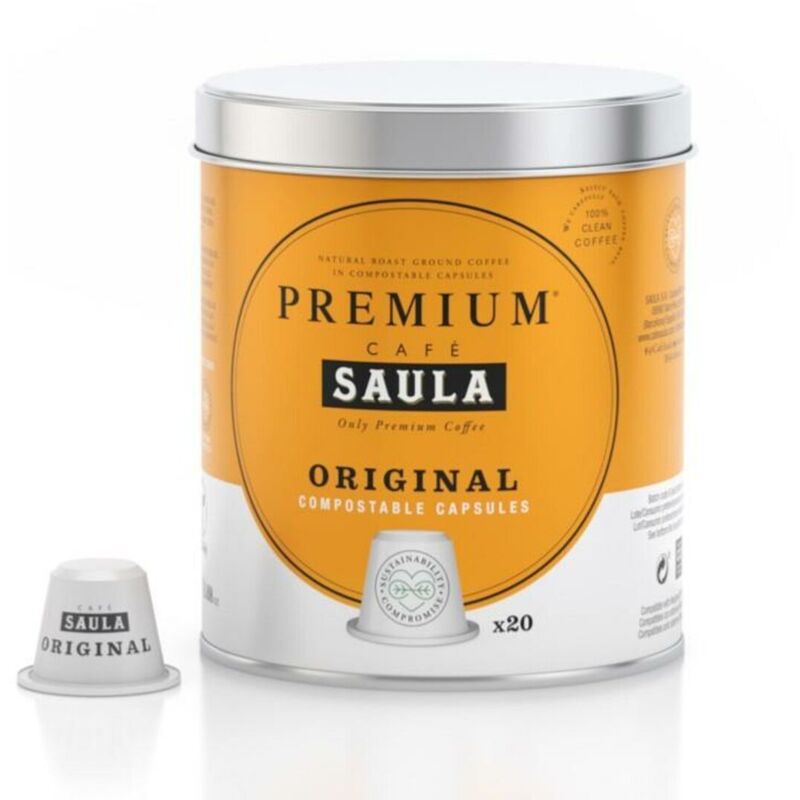 Capsule di Caffè con Contenitore Saula COMPOSTABLE ORIGINAL