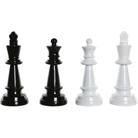 Statua Decorativa DKD Home Decor Nero Bianco Resina Pedine Scacchi ...
