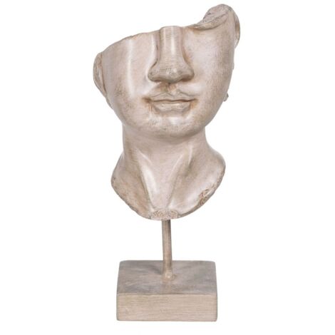 Statua Decorativa Beige Faccia 12,5 x 13,5 x 27,5 cm