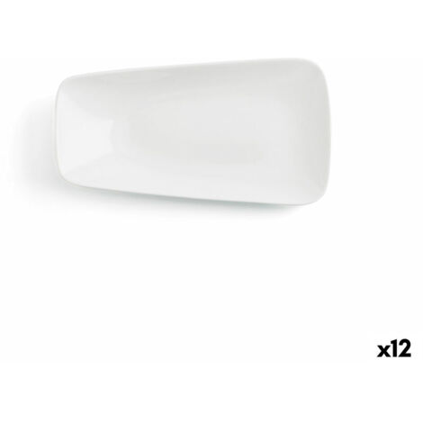 Piatto da pranzo Ariane Vital Rectangular Rettangolare Bianco Ceramica ...