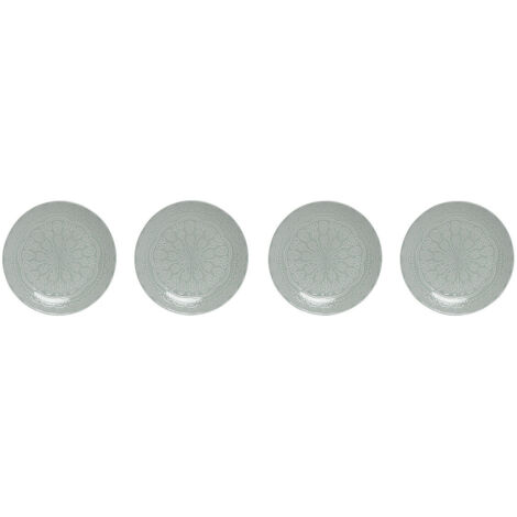 Set di piatti Home ESPRIT Verde Gres Mandala Arabo 27 x 27 x 2,5 cm