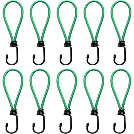 Mini Bungee Cord with Hooks- 10 Pack Heavy Duty Bungee Cords 7 Inch ...