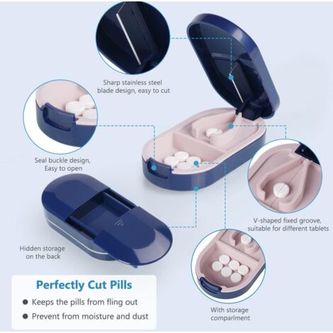 Pill Cutter, Tablet Separator with Blade, Pill Cutter For Small and ...