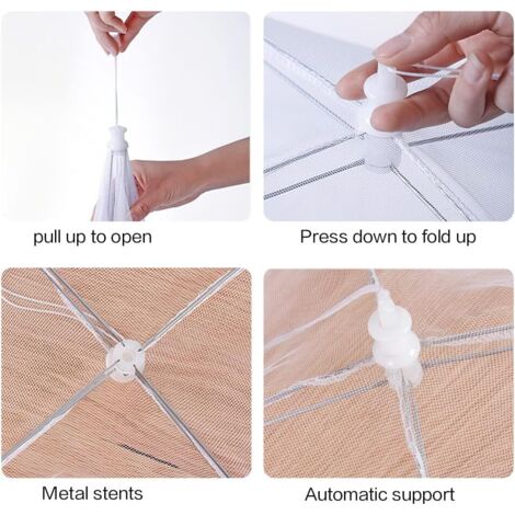 Cloche alimentaire pliable, filet alimentaire, moustiquaire, protection ...