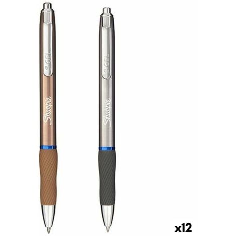Bolígrafo Sharpie SGEL Metallic Azul Plateado Cobre 0,7 mm (12 Unidades)