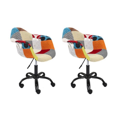 Fauteuil De Bureau Patchwork - Lot De 2