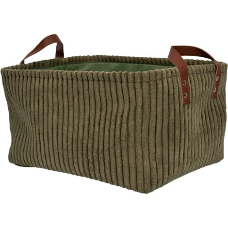 Panier Rangement Vert Cotele X3 H20cm