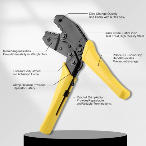 Pince Sertir Cosse Électrique: 5 en 1 Pince à Sertir Cosses Électriques Embout de Cable Kit ...
