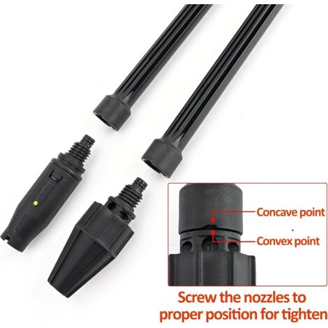 Pistolet à Eau Haute Pression avec Lance à Jet Variable et Lance rotative, Compatible avec Les ...