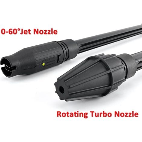 Pistolet à Eau Haute Pression avec Lance à Jet Variable et Lance rotative, Compatible avec Les ...