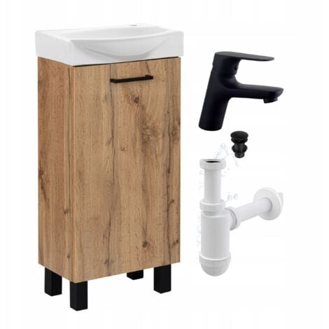 Meuble de Salle de Bain - 40 cm - Chêne Craft - Design Moderne ...