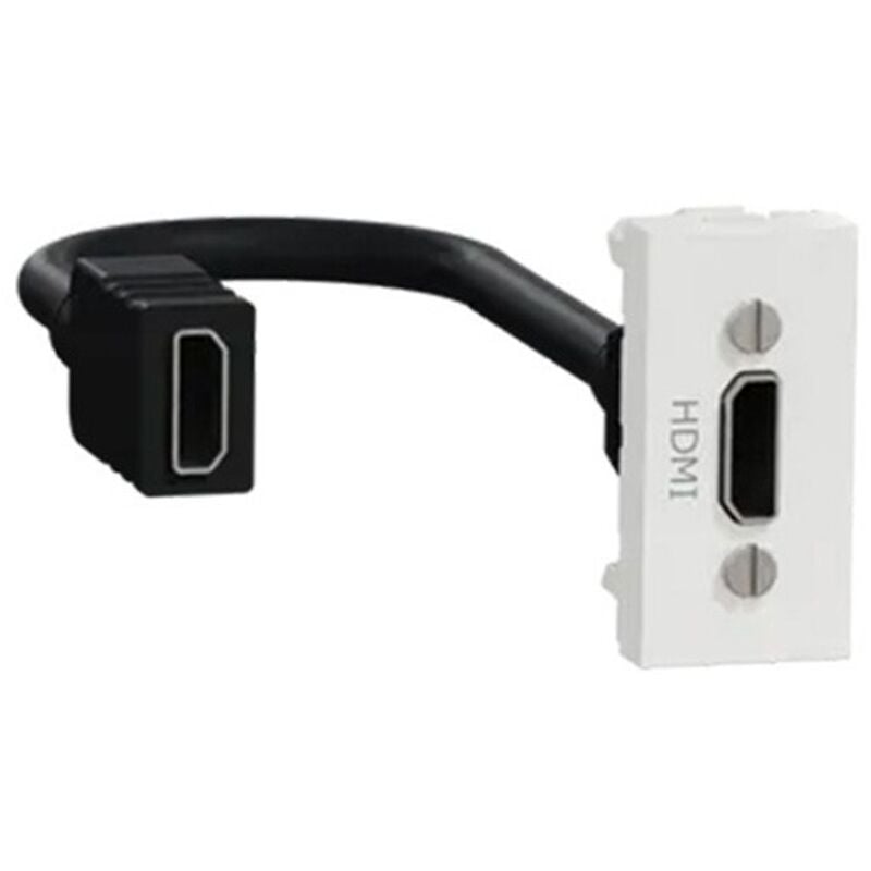 Unica - prise HDMI préconnectorisée - 1 mod - Blanc - méca seul (NU343018)