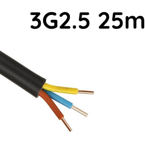 Câble R2V 3G2.5mm 25 mètres
