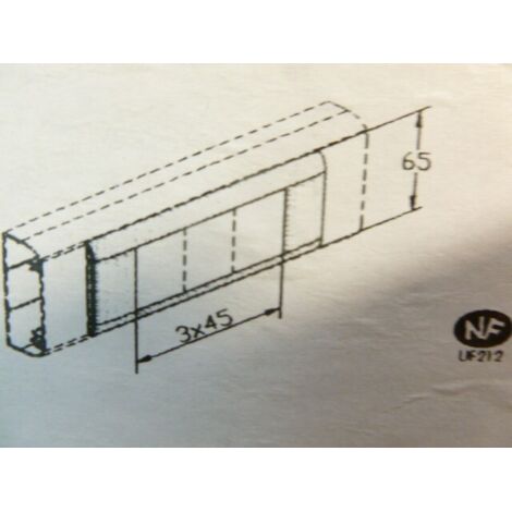 Support Mosaic 6 modules pour goulotte DLP monobloc avec couvercle 65mm ...