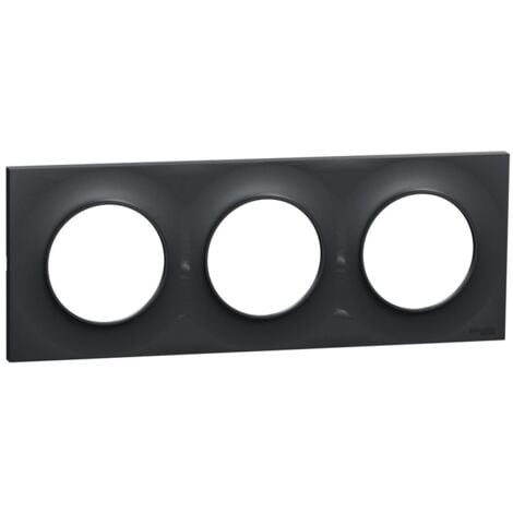Odace Styl, plaque Anthracite 3 postes horiz./vert. entraxe 71mm (S540706)