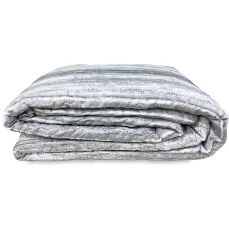 Couvre-lit matelassé ART dégradé gris 1 CARRÉ ET DEMI