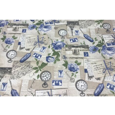 LA NAPPE EST RÉSISTANT AUX TACHES DE RÉSINE TRAITÉE TORINO MINABLE BLEU ...