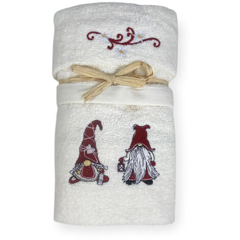 SET Serviettes TYROL TYROLIEN ELFI ELFO Pure Cotton Cream