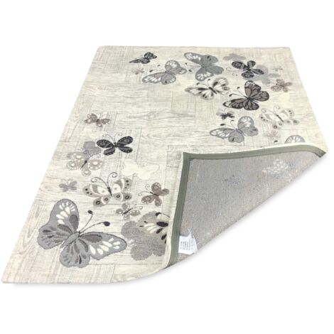 ANTIDÉRAPANT TAPIS PAPILLONS BRUN Cm. 55x80