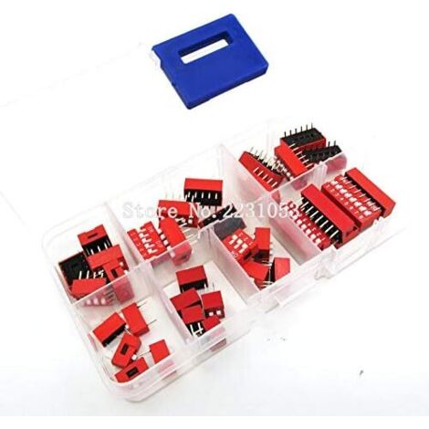 35PCS/LOT Dip Switch Kit In Box 1 2 3 4 5 6 8 Way 2.54mm Toggle Switch ...