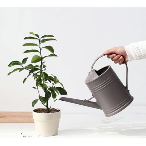 Pot d'arrosage plastique résistant gris pour plantes intérieures ...