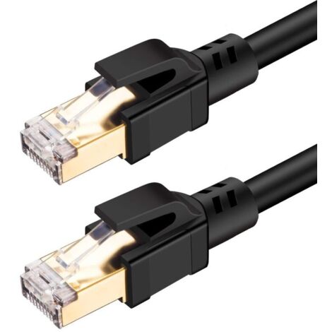 Câble Cat 8 Ethernet, LAN RJ45 Câble Réseau SFTP Vitesse 40 Gbps ...