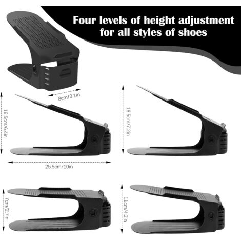 10PCS Support à Chaussures Réglables Organiseur de Chaussures Empiler ...