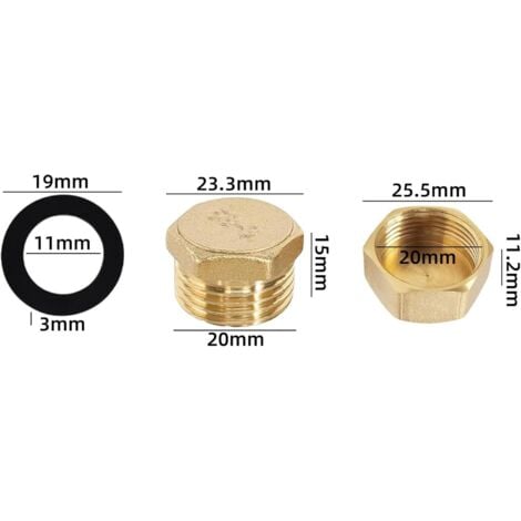 Lot de 24 bouchons d'obturation pour conduite d'eau - Filetage ...