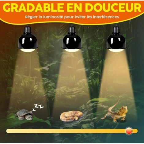 100W Lampe Chauffante Terrarium, E27 Ampoule Chauffante Poussin ...
