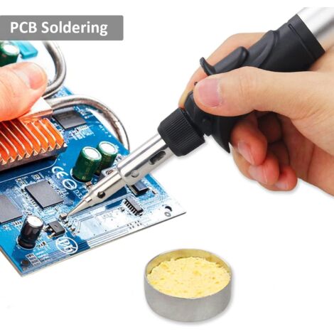 Gas Soldering Iron Set with 6 Accessories and Tin Wire, Temperature ...