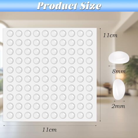 200 Pièces Patin Silicone Transparent, Tampon de Porte Autocollant ...