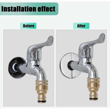 Lot de 3 cache-trous de valve autocollants en acierinoxydable，pour ...