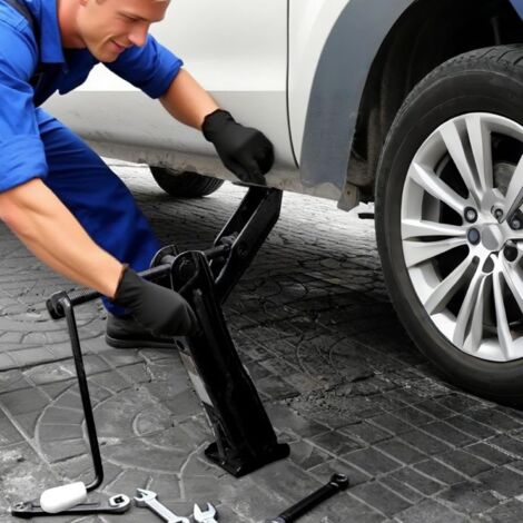 Cric Voiture - Cric Auto Type Z pour Véhicules Support Rigide pour ...