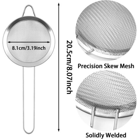 Kit 2 Passoires à Cocktail Inox Tamis Fin pour Bar Professionnel ...