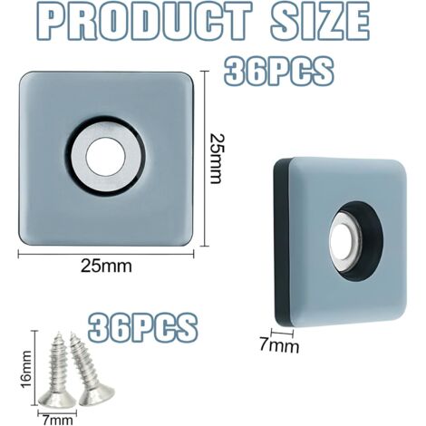 36Pièces Patins en Téflon à Visser Ø 25mm Patins de Meubles Carré avec 36 vis en Acier ...