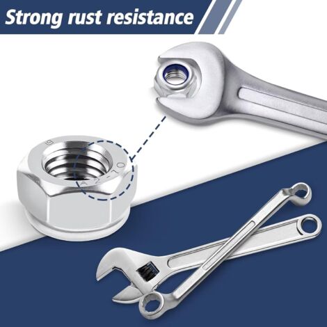 Ecrou M6 Inox 50 pièces Écrou Nylstop Inox M6, A2 V2A Écrous ...