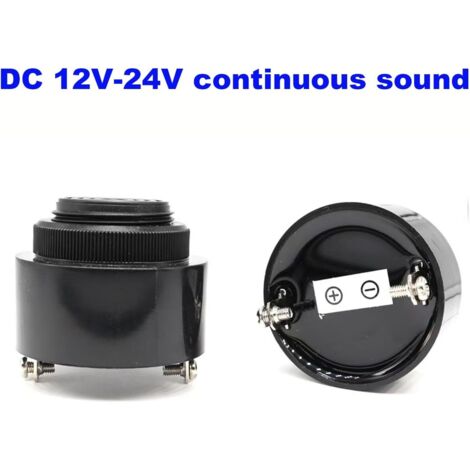2 Pièces DC 3-24V Électronique Alarme Buzzer Buzzer piézo Son continu(Noir)