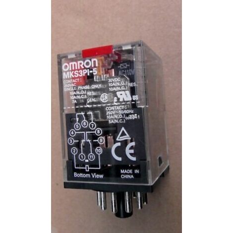 2 Relais OMRON MKS3PIN-5 , 110V - 10A 11 PINS Relay 2 u