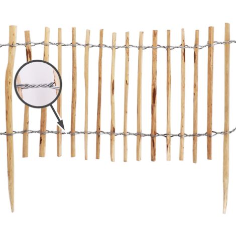 5 m Picket fence Rollboarder 60 cm high Slat set width 4-6 cm Garden ...