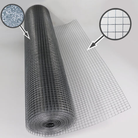 60 m x 1 m Aviary wire Wire mesh Welding grid Wire fencing Hot-dip ...