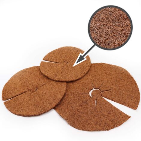 10 Coconut Mulching discs 30 cm Coconut fibre mat Coconut fibre Plant ...