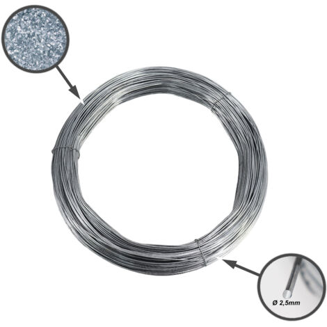500 m Tension wire 2.5 mm for Game fencing Forest fencing Field fencing