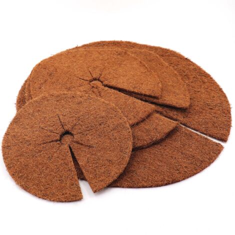 10 Coconut Mulching discs 60 cm Coconut fibre mat Coconut fibre Plant ...