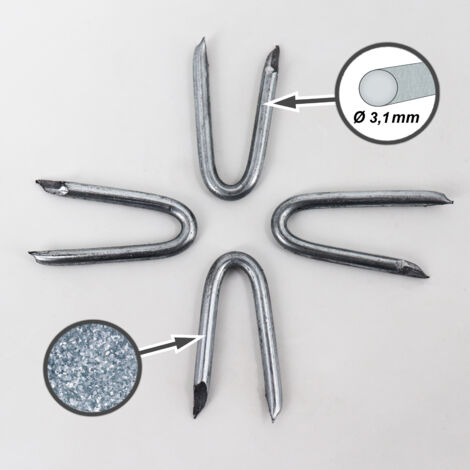4 kg Fencing staples U-shaped staples Game fencing Forest fencing Fencing