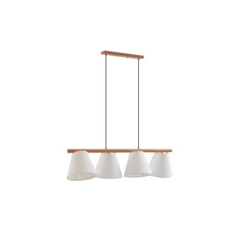 [NEUWERTIG] Lucande Jinda Hängeleuchte Hängelampe Deckenlampe Leuchte Lampe Holz Stoff Weiß B-Ware