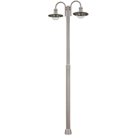 [NEUWERTIG] B-Ware Lindby Edelstahl Mastleuchte Damion Gartenlampe ...