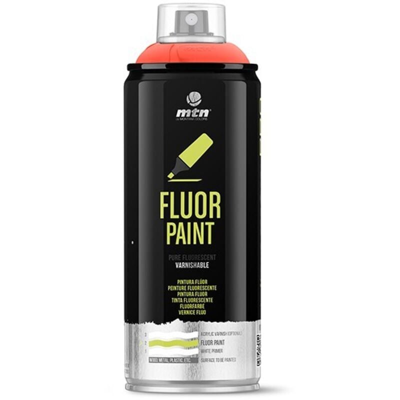 PEINTURE AÉROSOL ROUGE FLUO - 400 ML